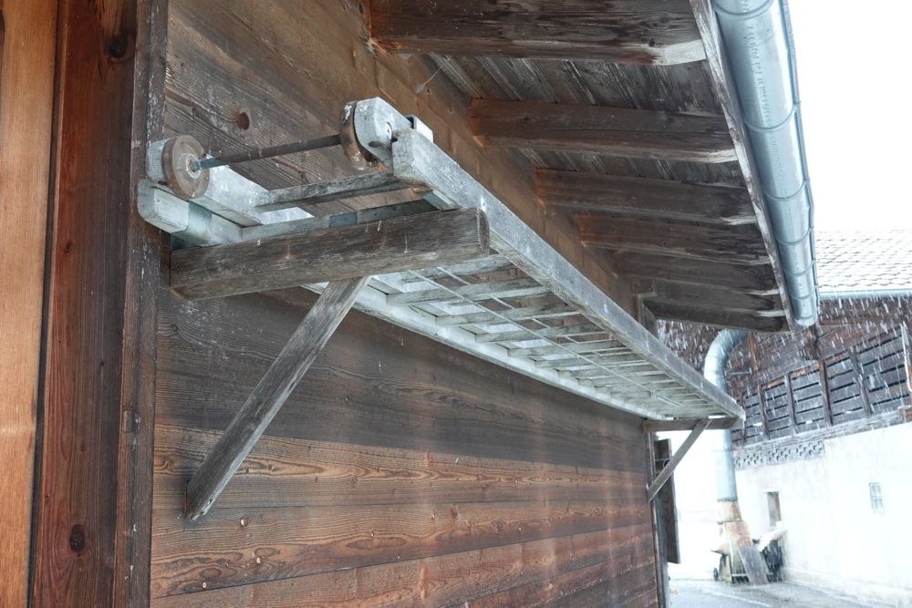 Holz Auszug Leiter Feuerwehrleiter zusammengeschoben 500 cm. (Gebraucht ...