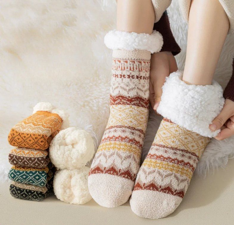 Retro-style wool-lined socks (3 paar) - Chaussettes doublée (Neu und ...