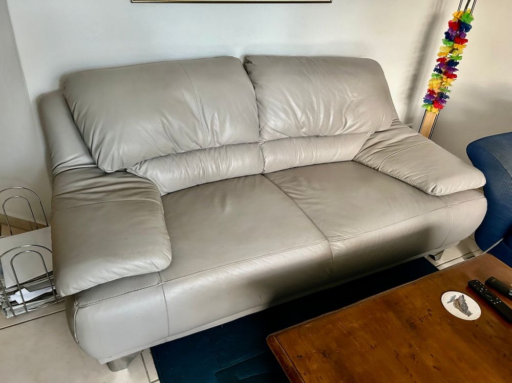 Modernes Leder-Sofa, 2-Sitzer (Gebraucht) in Kloten für CHF 1 – nur Abholung auf Ricardo kaufen