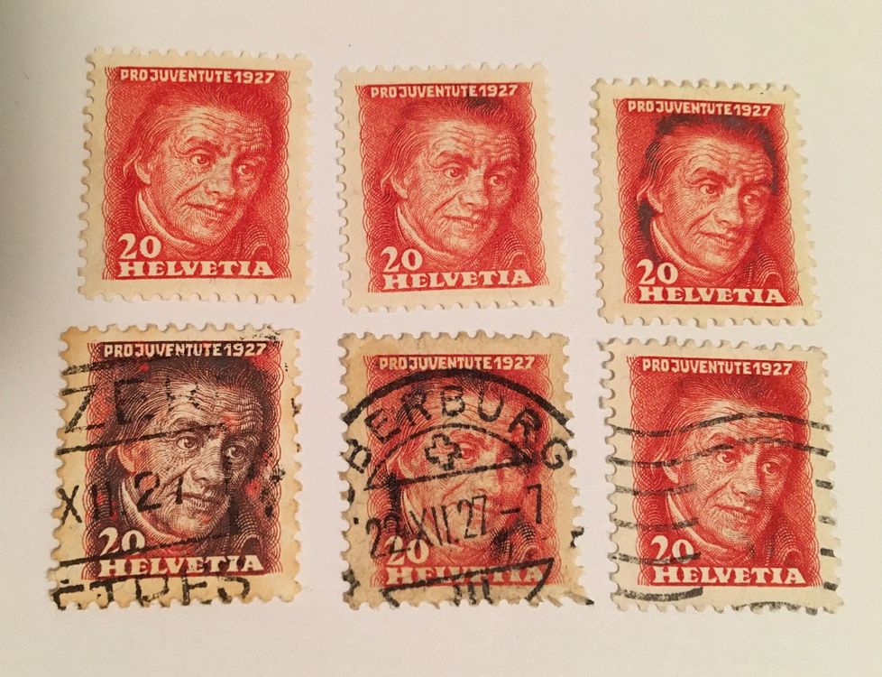 Pro Juventute 1927 - Nr. 43 - verschiedene Farben Pestalozzi | Kaufen auf Ricardo