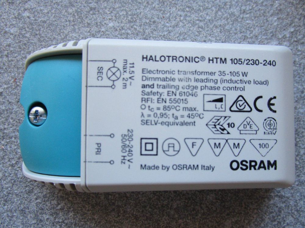 Transfo (Trafo) Osram Halotronic HTM 105 | Acheter sur Ricardo