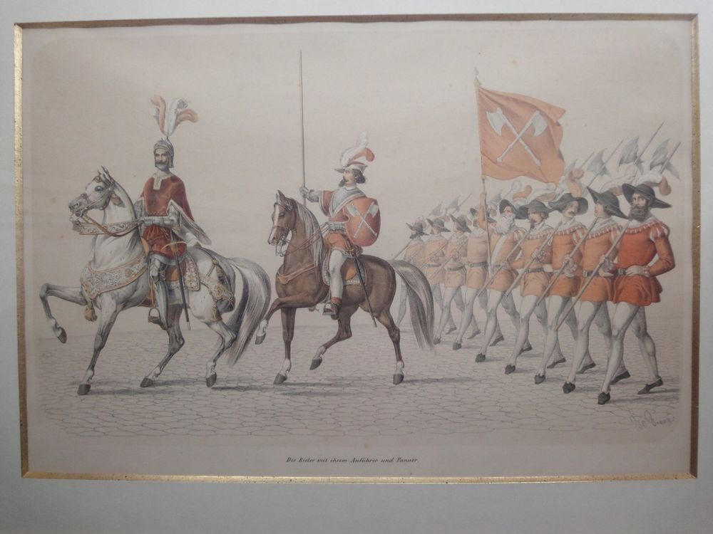 BIEL: Die Bieler mit Ihrem Anführer und Panner (1855) (Neu (gemäss Beschreibung)) in Biel/Bienne ...