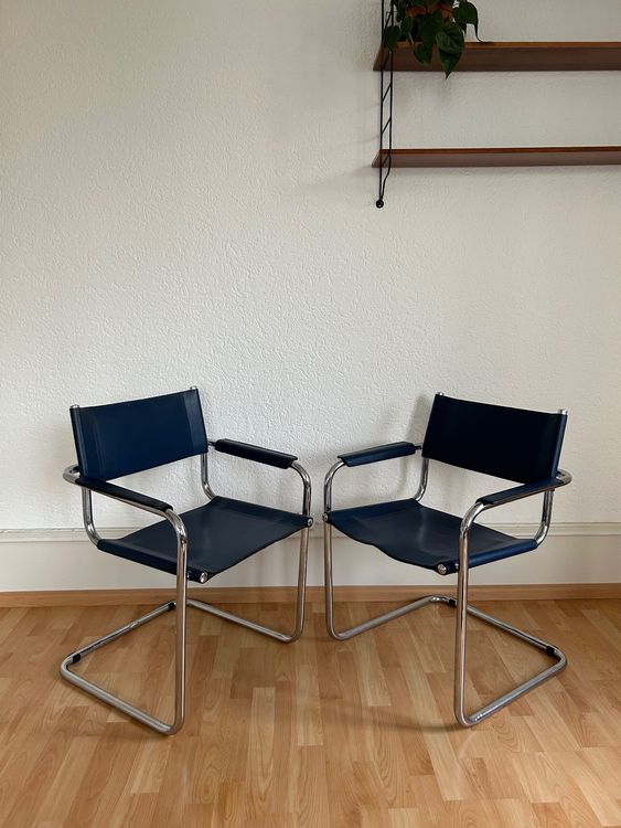 Matteo Grassi MG5 Leder Freischwinger dunkelblau (Gebraucht) in Basel für CHF 120 – nur Abholung ...