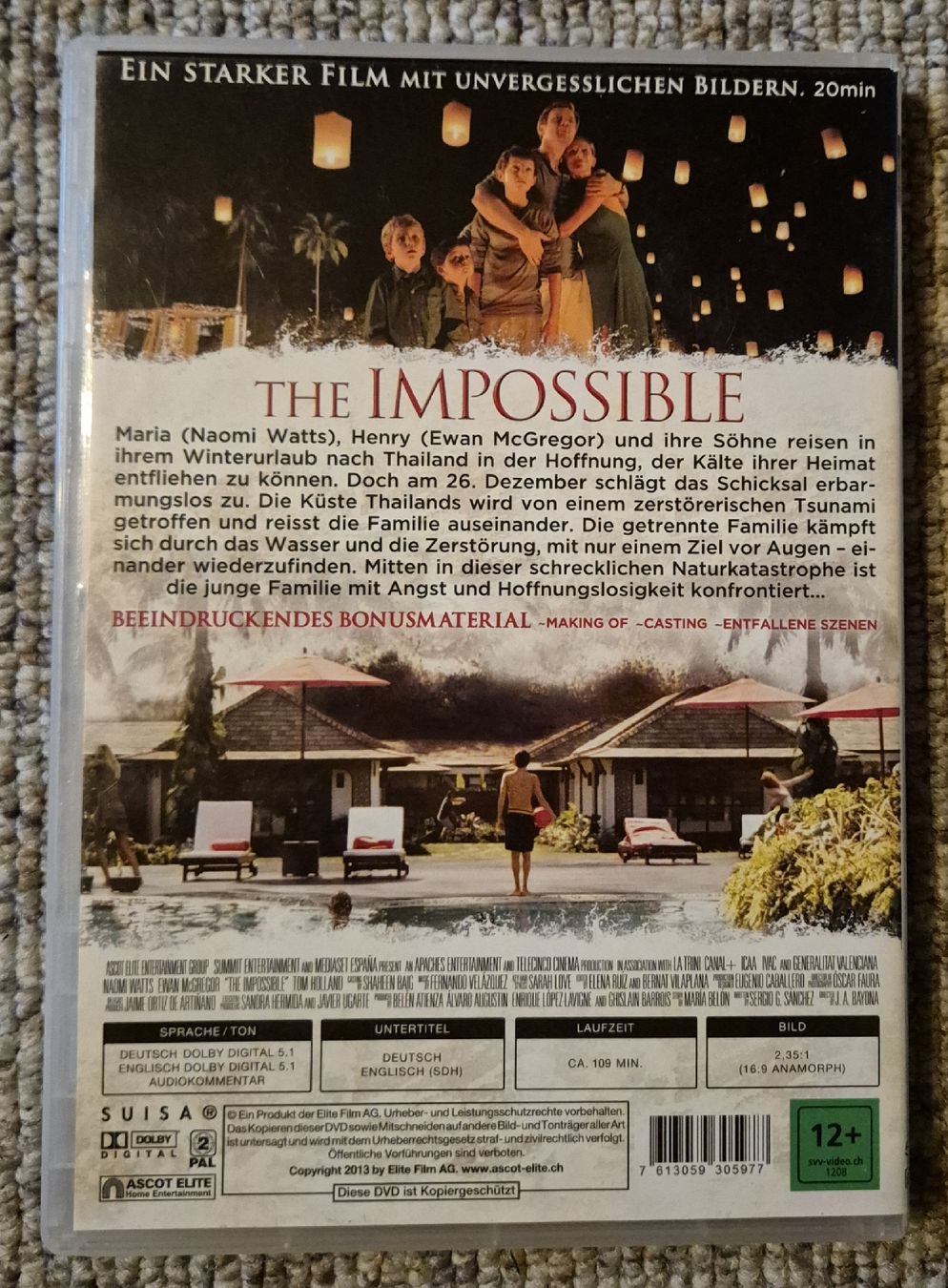 DVD Film: The Impossible - Drama mit Naomi Watts top! (Gebraucht) in ...