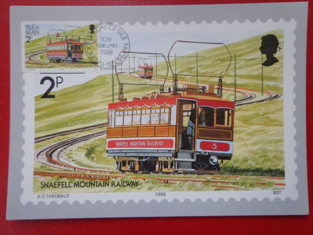 Maximumkarte MK 1988 Isle of Man RAILWAYS & TRAMWAYS (Neu (gemäss Beschreibung)) in Le Locle für ...