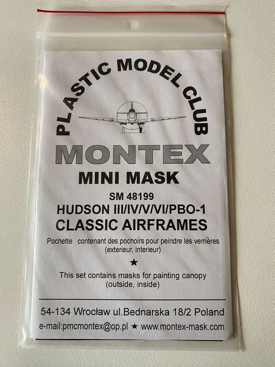 1/48 HUDSON III/IV/V/VI/PBO- MINI MASK FÜR CLASSIC AIRFRAMES (Gebraucht ...