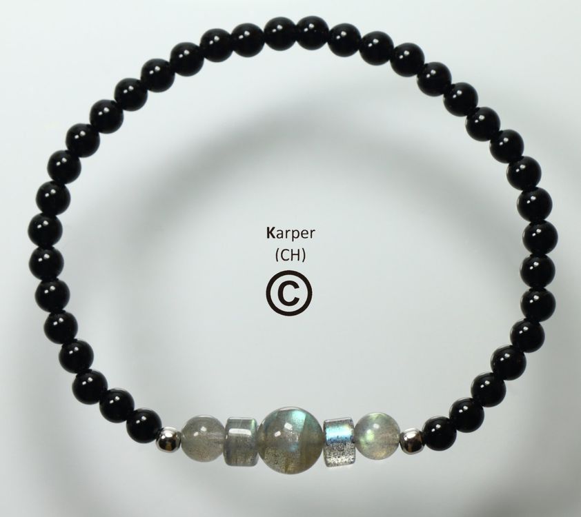 Onyx und Labradorit / Onyx et Labradorite, 925 Rho | Kaufen auf Ricardo