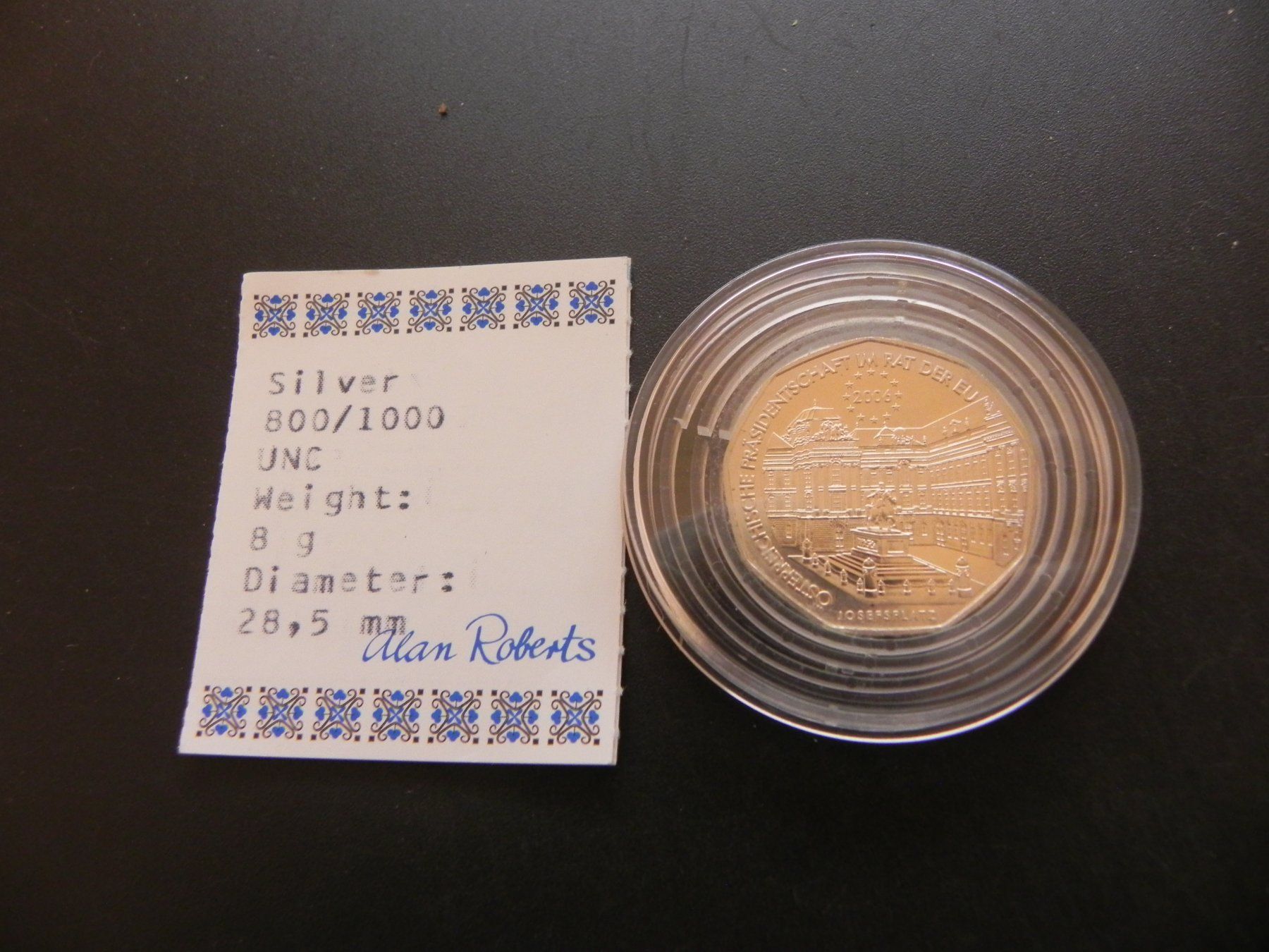 Österreich 5 Euro 2006 Silber (0.8) 10 g EU Präsidentschaft (Gebraucht ...