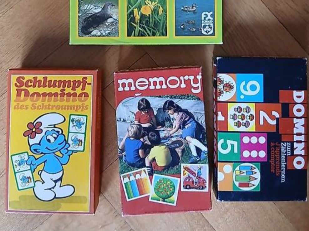 Lot de 3 jeux de société vintage: memory,domino. (D'occasion) à ...