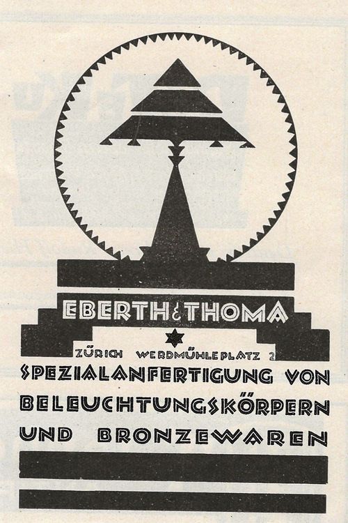 Vintage Reklame, Zürich, Eberth & Thoma, Beleuchtung,1925 | Kaufen auf ...