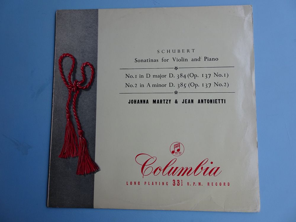 Johanna MARTZY - Jean ANTONIETTI - Schubert: Sonatinas 1 & 2 | Kaufen ...