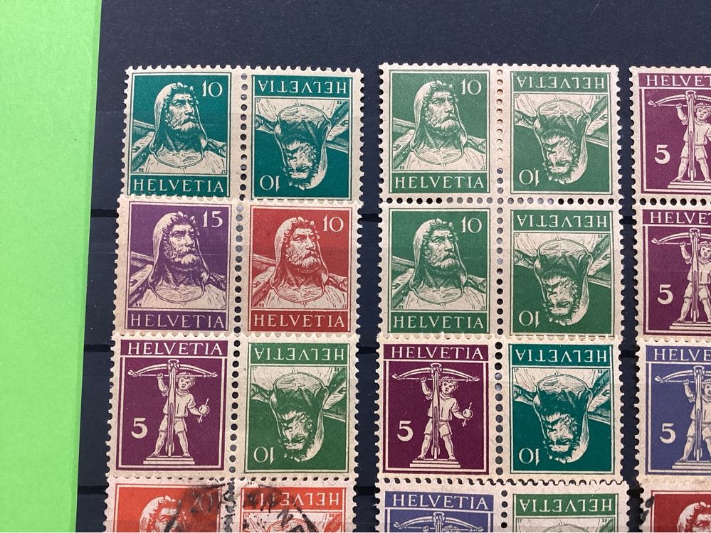 🇨🇭Lot Kehrdrucke/Zusammenhängend mit Falz | Kaufen auf Ricardo