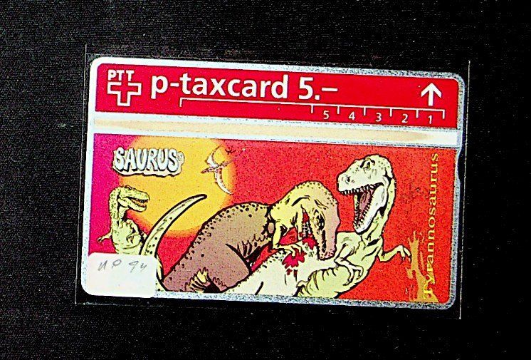 TAX CARD PTT KELLER FAHNEN AG TYRANNOSAURUS /K768 (Gebraucht) in Estavayer-le-Lac für CHF 3 ...