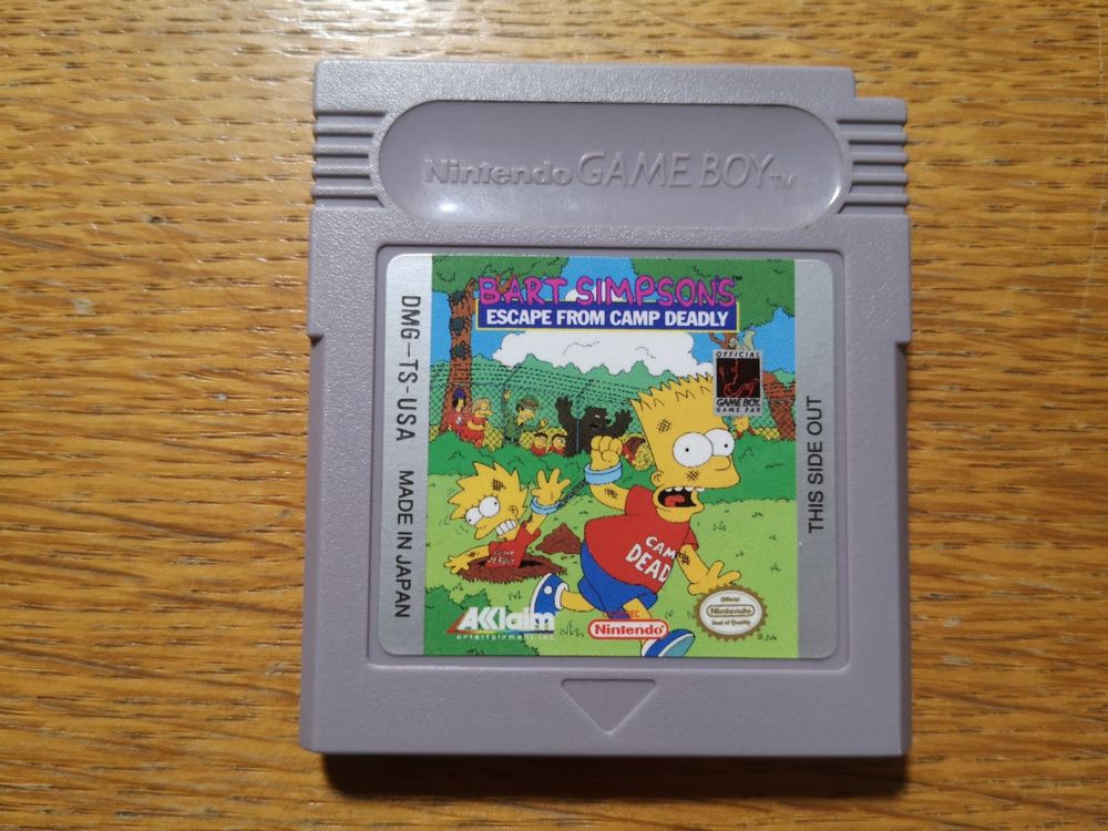 Gameboy DMG-01 in gutem Zustand mit Bart Simpsons Escape (Gebraucht) in ...
