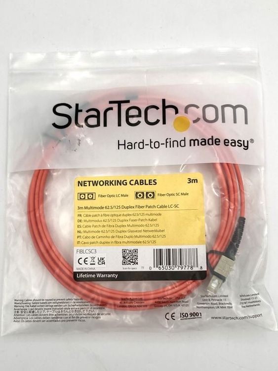 STARTECH | Netzwerk Kabel | 3m | Fiber optic SC&LC (Neu (gemäss ...