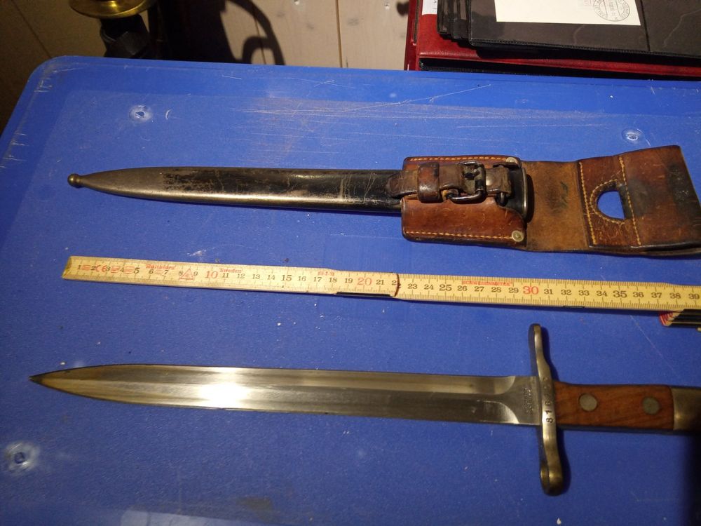 Bajonett der Schweizer Armee mit Scheide und Frosch (Gebraucht) in Eptingen für CHF 31 – mit ...