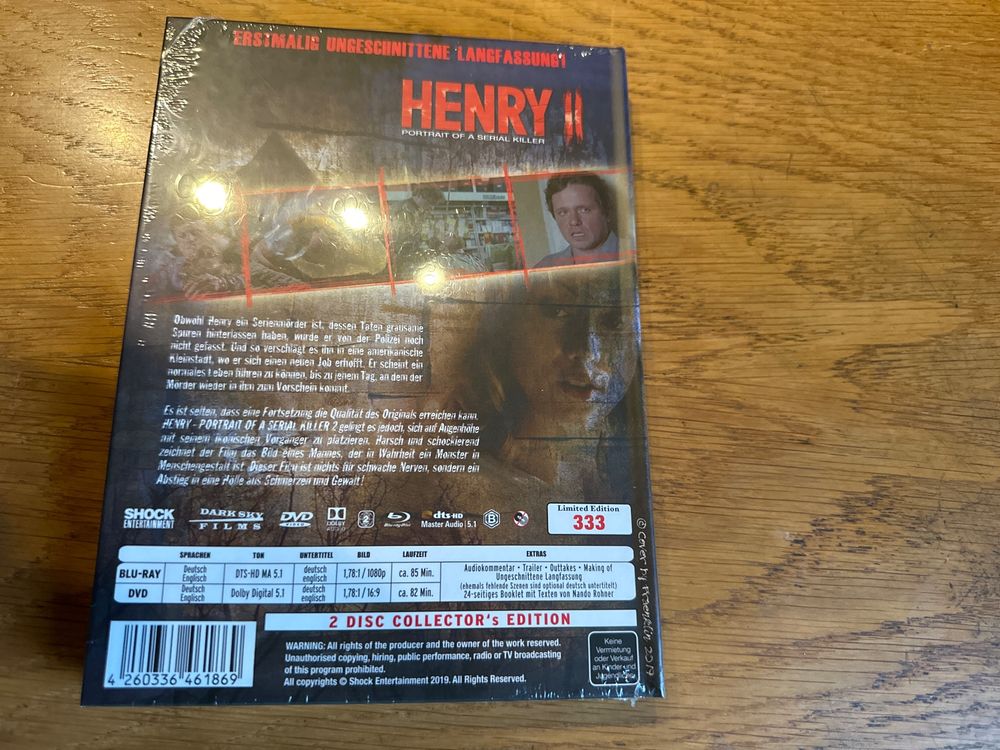 Henry 2 Shock Entertainment Mediabook (Neu und originalverpackt) in ...