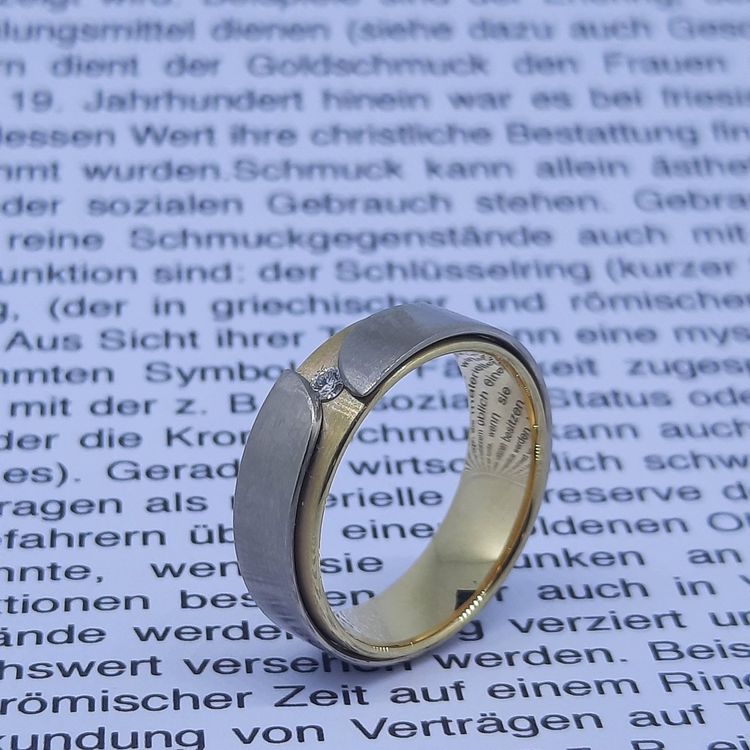 Exquisiter Ring von Furrer-Jacot in 750 Weiss- und Gelbgold (Neu (gemäss Beschreibung)) in ...
