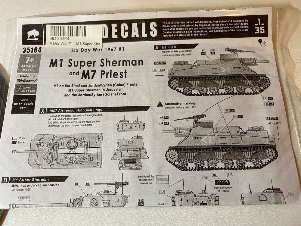 1/35 SIX DAY WAR 1 M1 SUPER SHERMAN AND M7 PRIEST (Gebraucht) in ...