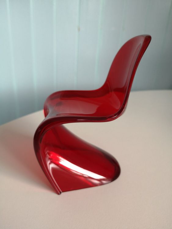 VITRA MINIATUR PANTON CHAIR, TRANSPARENT ROT | Kaufen auf Ricardo