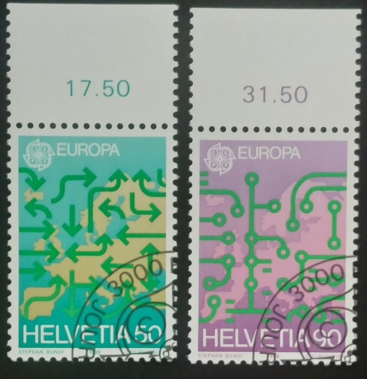 1988 Europamarken 763-764 ʘ ET Stempel mit Tab gummiert (Neu (gemäss ...