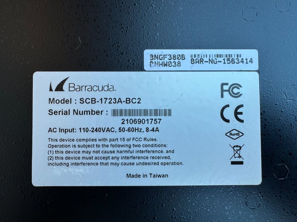 Barracuda NG Firewall F380 Rev. B inkl. Subscription (Gebraucht) in ...