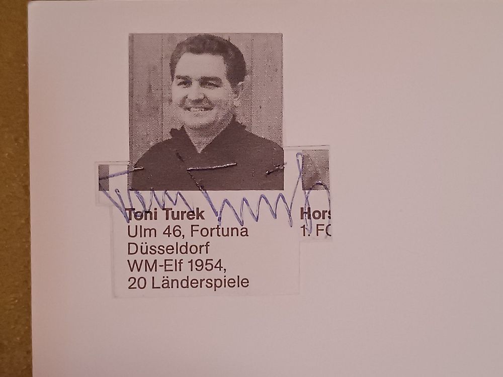 Toni Turek - WM Torwart 1954 - handsigniert (Gebraucht) in Menziken für ...