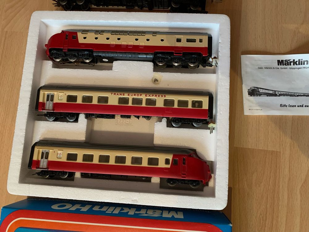 Märklin 3071 Dieseltriebzug RAm TEE SBB + Zwischenwagen 4071 (Gebraucht ...
