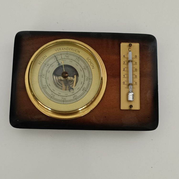 Vintage Barometer Wetterstation Thermometer Retro Wanddeko (Gebraucht ...