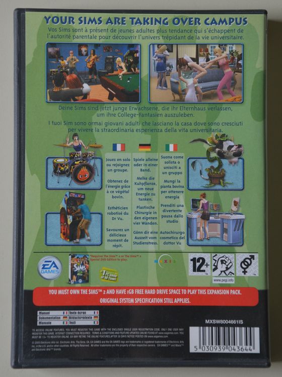 PC game: die SIMS 2 - University (expansion pack) (Gebraucht) in ...