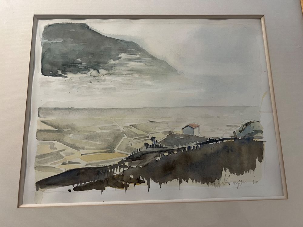 Aquarelle représentant Conthey dans la vallée du Rhône (Gebraucht) in Villars sur Glane für CHF ...