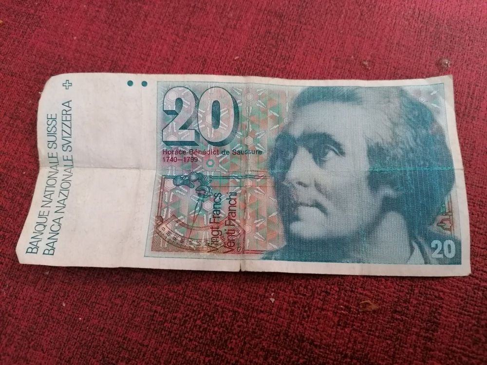 Alte Schweizer 20er Banknote (Gebraucht) in Balsthal für CHF 21 – mit ...