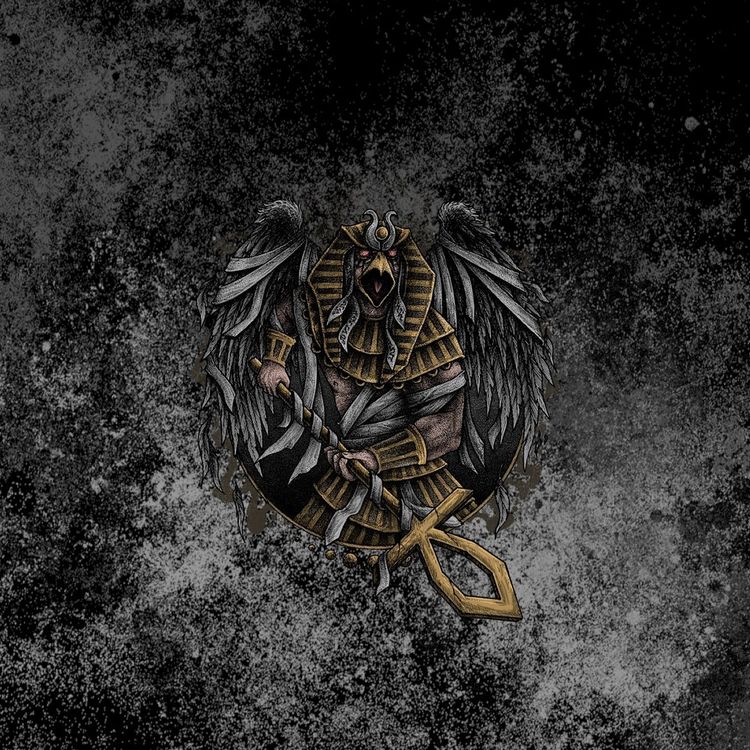 Panel "Horus - God of Light" Jersey 120 x 160 cm (Neu und ...