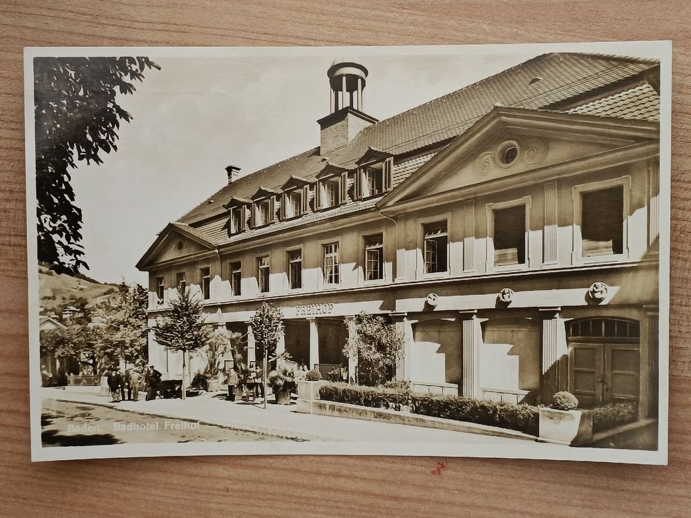 Photo Karte / Baden AG Badhotel Freihof Gelaufen 1939 (Gebraucht) in ...