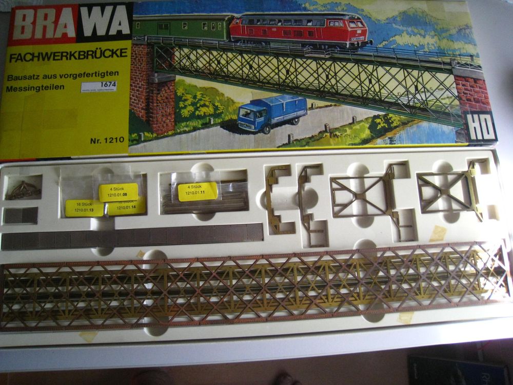 Brawa Bausatz ( Messing ), Fachwerkbrücke 1210, 45 cm lang (Gebraucht ...