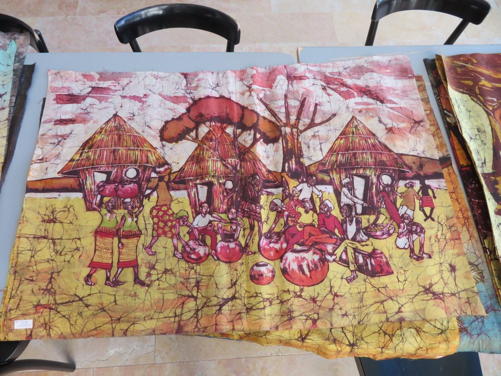 Batik-Bild Tanzania Village Scene | Kaufen auf Ricardo