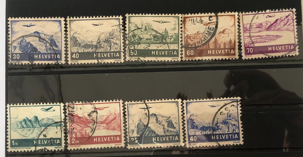 Landschaften und Flugzeuge BRIEFMARKEN STEMPELT (Gebraucht) in Aarau für CHF 1.5 – mit Lieferung ...
