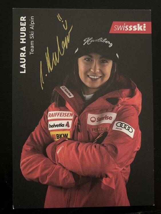 Signierte Autogrammkarte Laura Huber Ski Alpin (Gebraucht) in Uetendorf ...