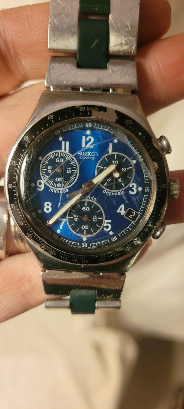 Swatch Irony Chrono - Montre homme bleutée, vintage. (D'occasion) à ...