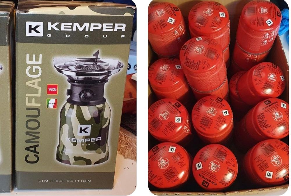 2 x Gaskocher Kemper (Limited Edition) + 40 Gaskartuschen (Neu und ...