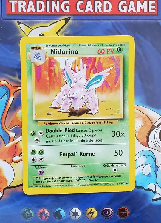 Carte Pokémon Nidorino (Set de base) 37/102 (fr) (Neu (gemäss Beschreibung)) in Bex für CHF 15 ...
