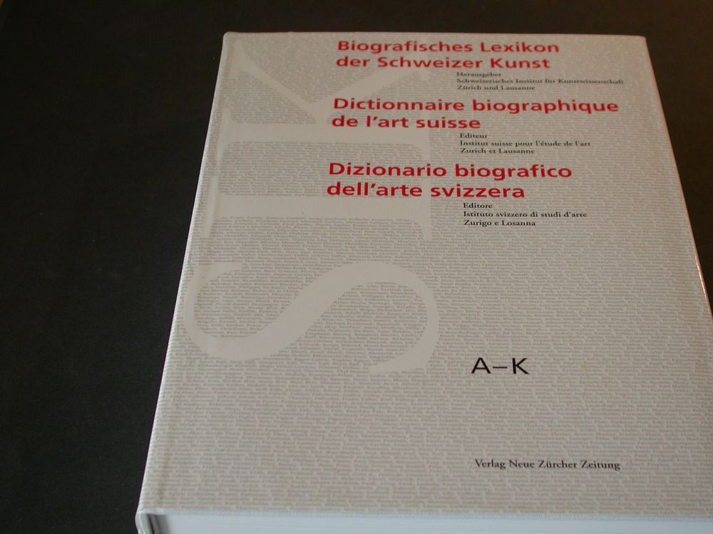 Biographisches Lexikon der Schweizer Kunst (Gebraucht) in Zürich für ...