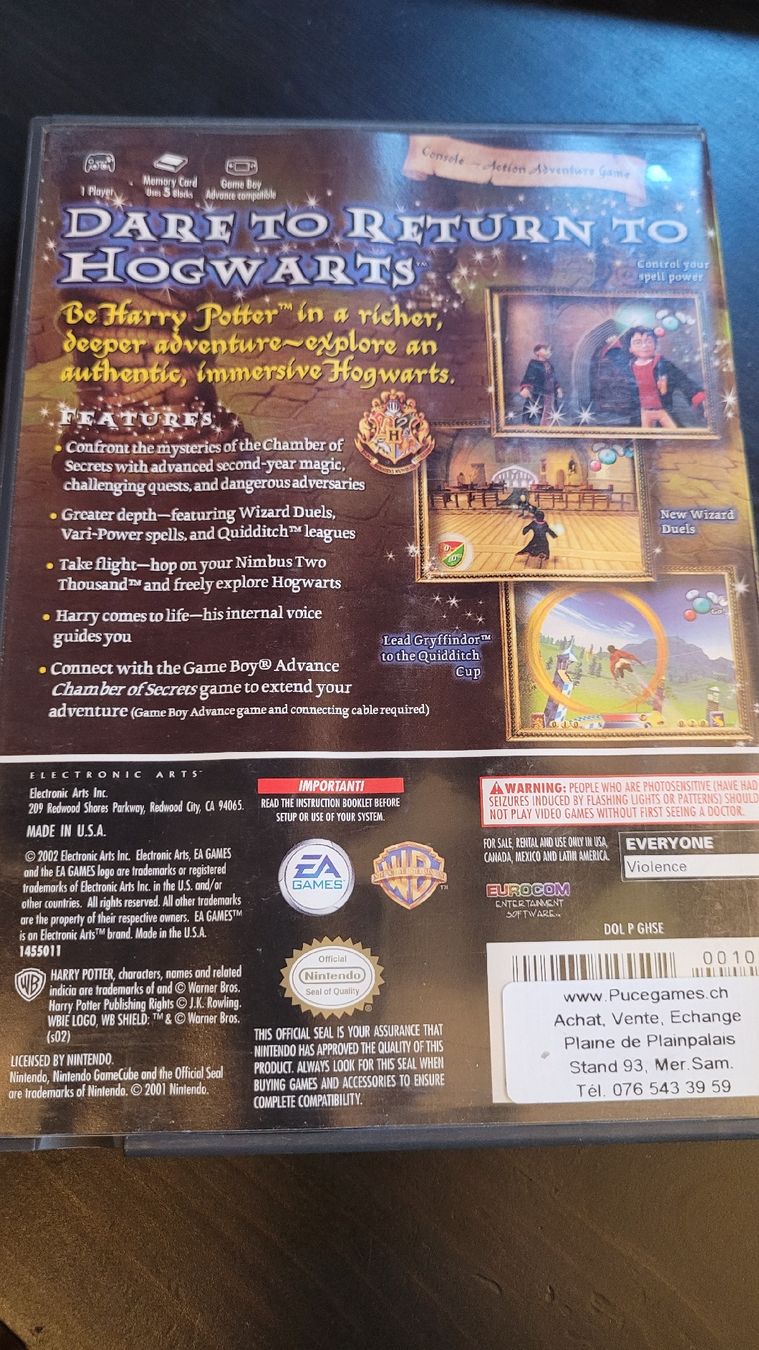 Harry Potter and the Chambéry of Secrets GameCube USA (D'occasion) à ...