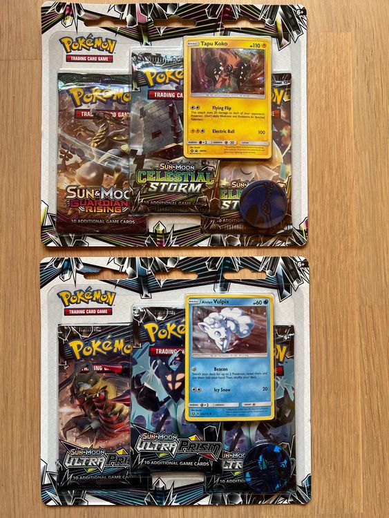 2X Pokemon Sun & Moon Sealed Celestial Storm 3 Pack Blister (Neu und ...