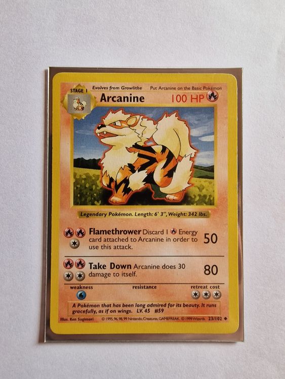 Arcanine Base Set Shadowless Pokemon Card - EN (Gebraucht) in ...