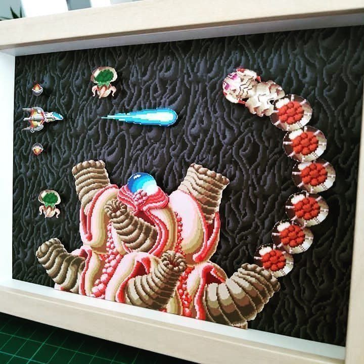 R-Type Gomander Boss Fight Scene Shadow Box Diorama (Neu (gemäss ...