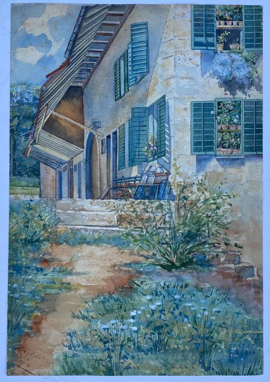 Antike Aquarell unleserlich Signiert (Gebraucht) in Hochdorf für CHF 20 – mit Lieferung auf ...