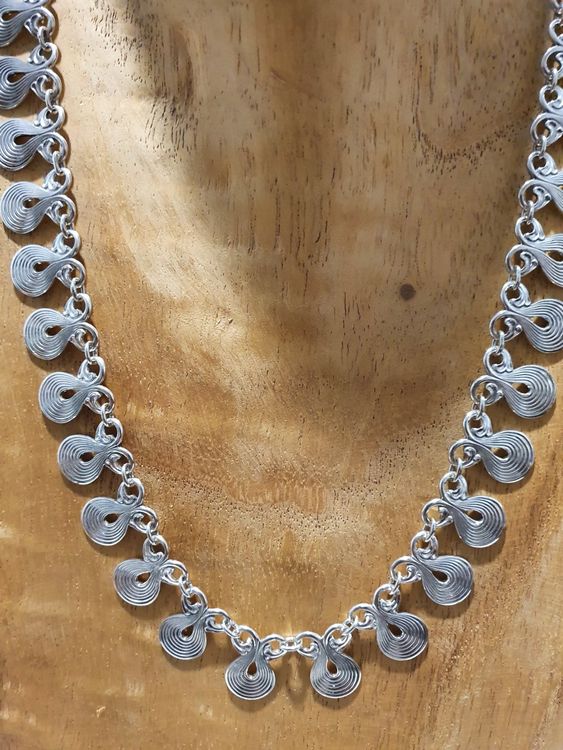 1980/90er Designer 800er Silber Collier in Spiralen-Form (Gebraucht) in ...