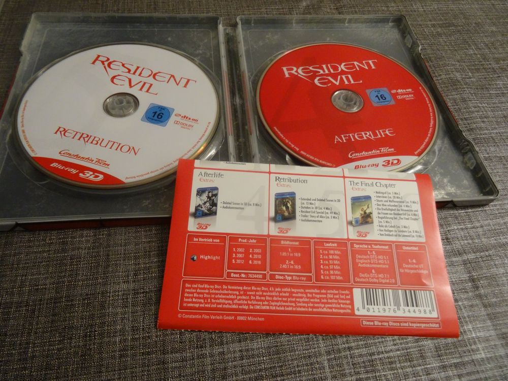 Resident Evil - 1-6 Blu-ray COLLECTION STEELBOOK (Gebraucht) in Olten ...