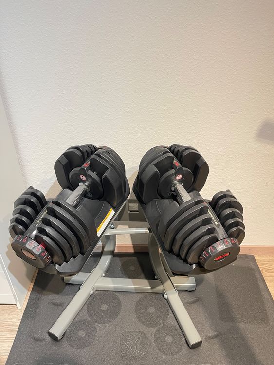 Originale einstellbare Bowflex Hanteln mit Ständer (4-41kg) (Gebraucht ...